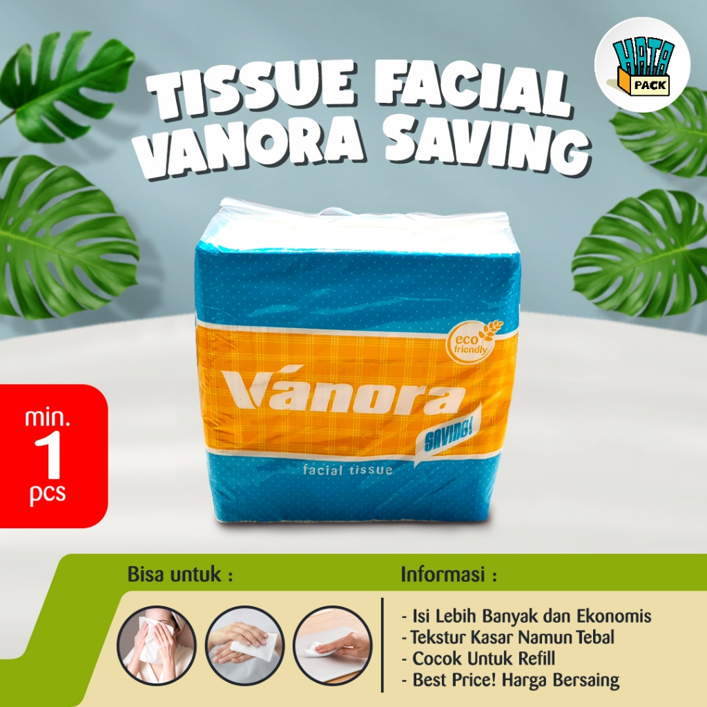 Jual Tissue Vanora Saving 600 Gram 2 Ply / Tissue Facial 600 Gram Eco ...