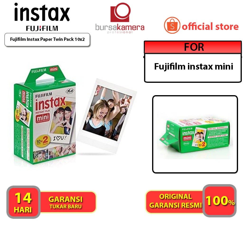 Jual Fujifilm Instax Paper Twin Pack 10x2 TWINPACK PAPER ISI 20 ...