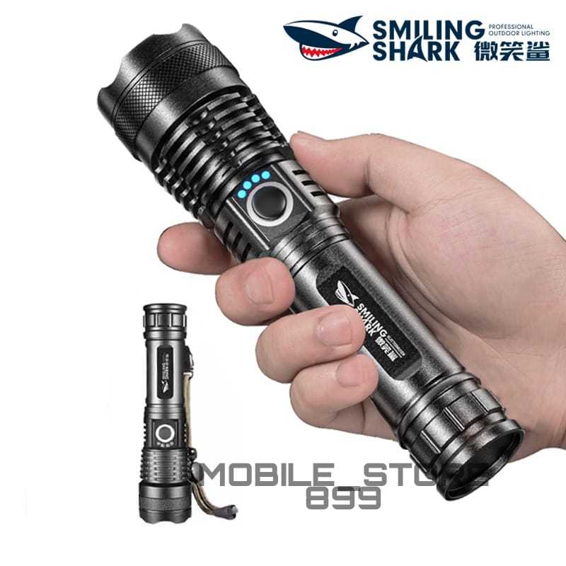 Jual SENTER LED SMILING SHARK X71-P50 BATERAI 26650 - 5 MODE CAHAYA ...