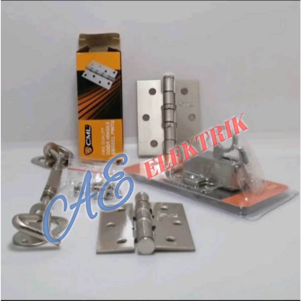 Jual Paket Engsel 3 Inch Tebal Silver / Engsel Pintu Jendela Stenlis 3 ...