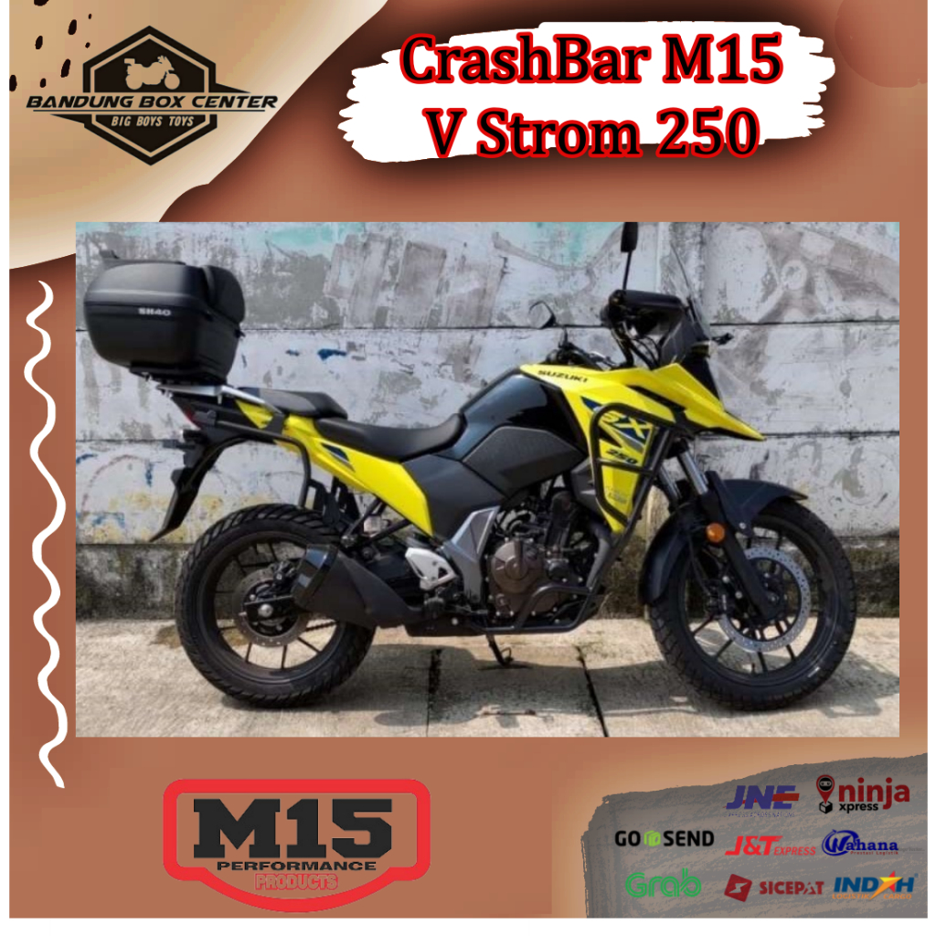 Jual M15 CrashBar VStrom 250 Crash Bar V Strom Pelindung Body Motor ...