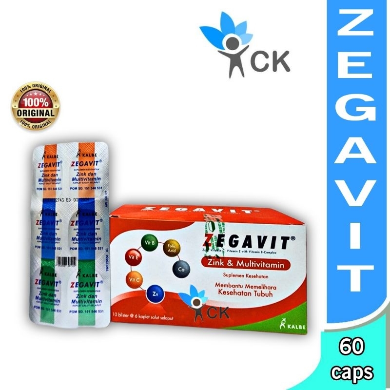 Jual ZEGAVIT BOX ISI 60 multivitamin dengan zinc | Shopee Indonesia