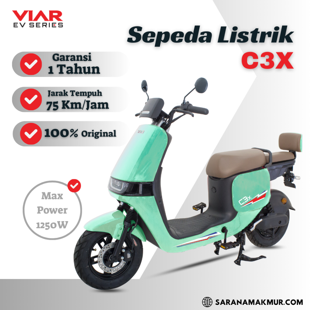 Jual Sepeda Listrik Viar C3X / 100% Original / Garansi Resmi | Shopee ...