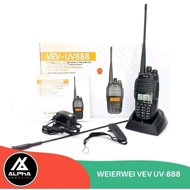 Jual HANDY TALKY WEIERWEI VEV UV-888 VHF UHF 400 10WATT NEW | Shopee Indonesia