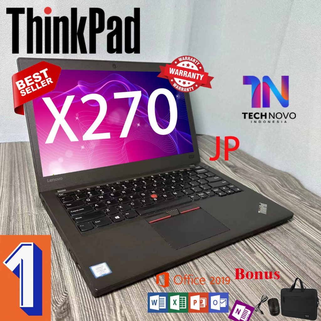 Jual Lenovo thinkpad laptop x270 Core i3/i5/i7 ram 8gb ssd 256gb ...