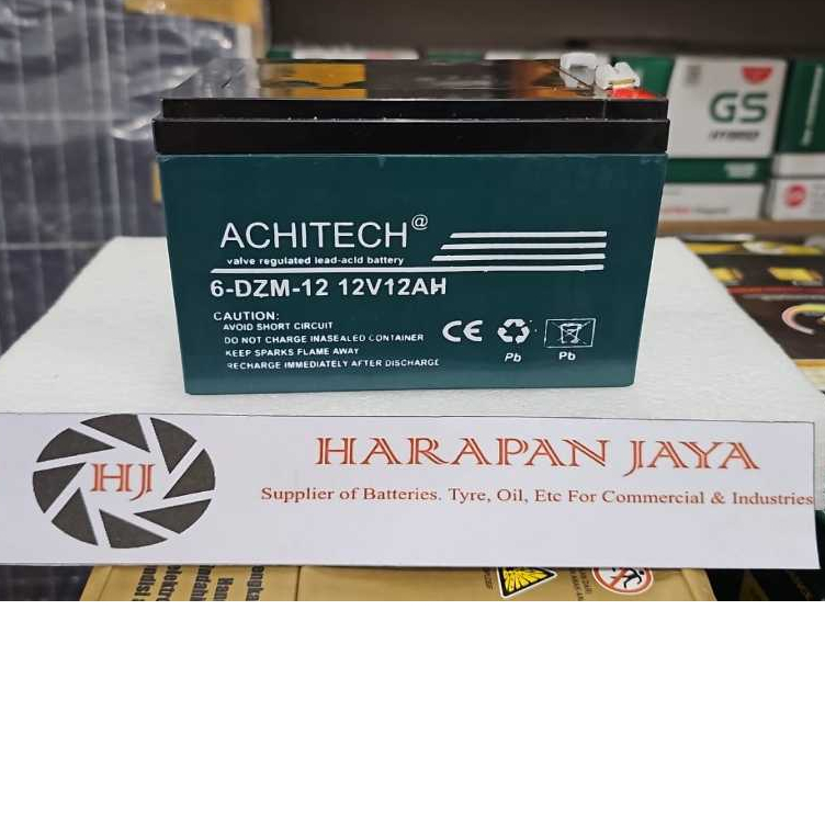 Jual AKI ACHITECH 12V 12AH skun UTK UPS/ GENSET/ SEPEDA LISTRIK ...