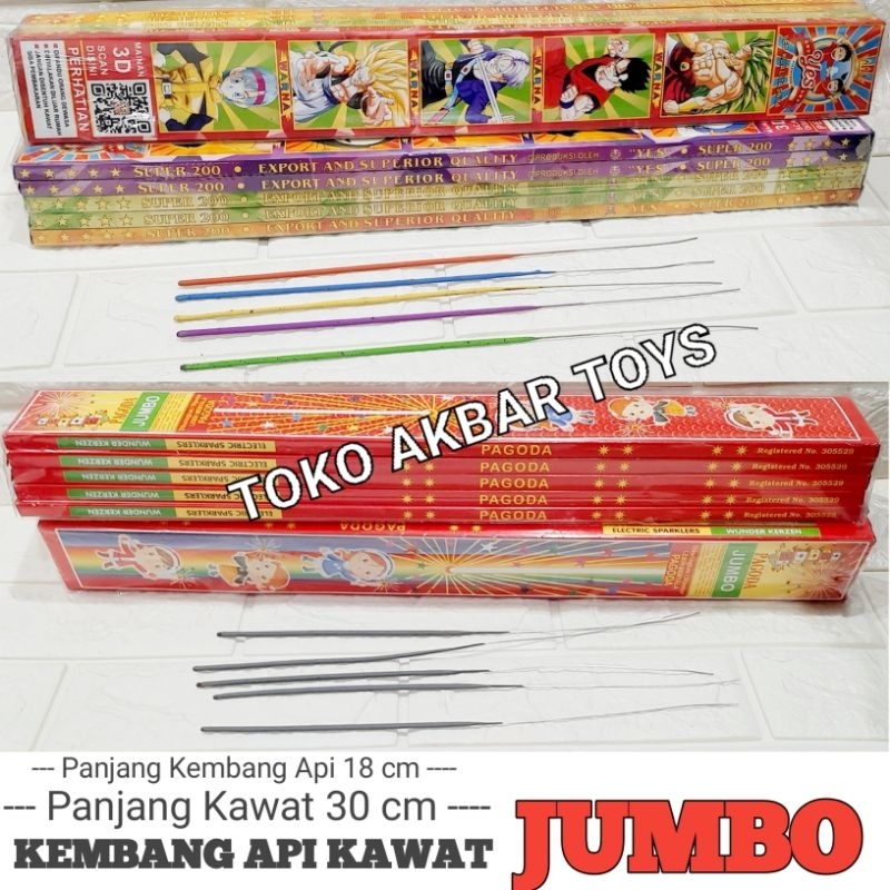 Jual Kembang Api Kawat Dus Jumbo ( 1 pack isi 5 Bungkus, 1 Bungkus isi ...