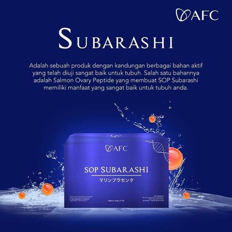 Jual AFC SUBARASHI 1BOX ISI 28 SAC ORIGINAL READY EXP 2027 JAPAN ...