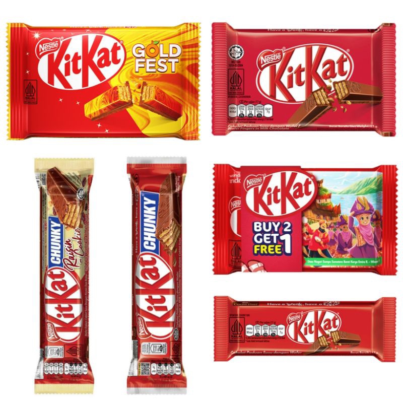 Jual KITKAT kit kat Original Chocolate 2F 4F b2g1 chunky baru cokelat ...
