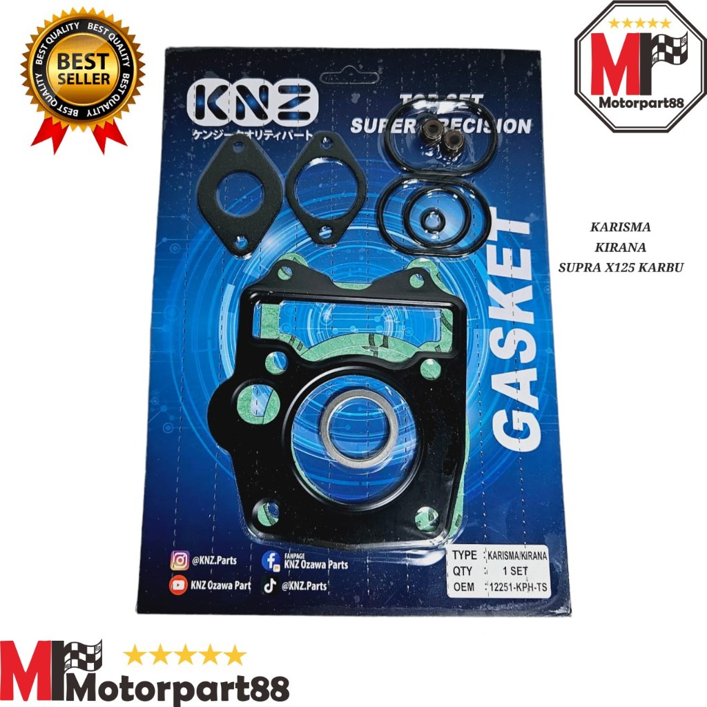 Jual PAKING KNZ GASKET TOP SET KARISMA KIRANA SUPRA X 125 KARBU KPH | Shopee Indonesia