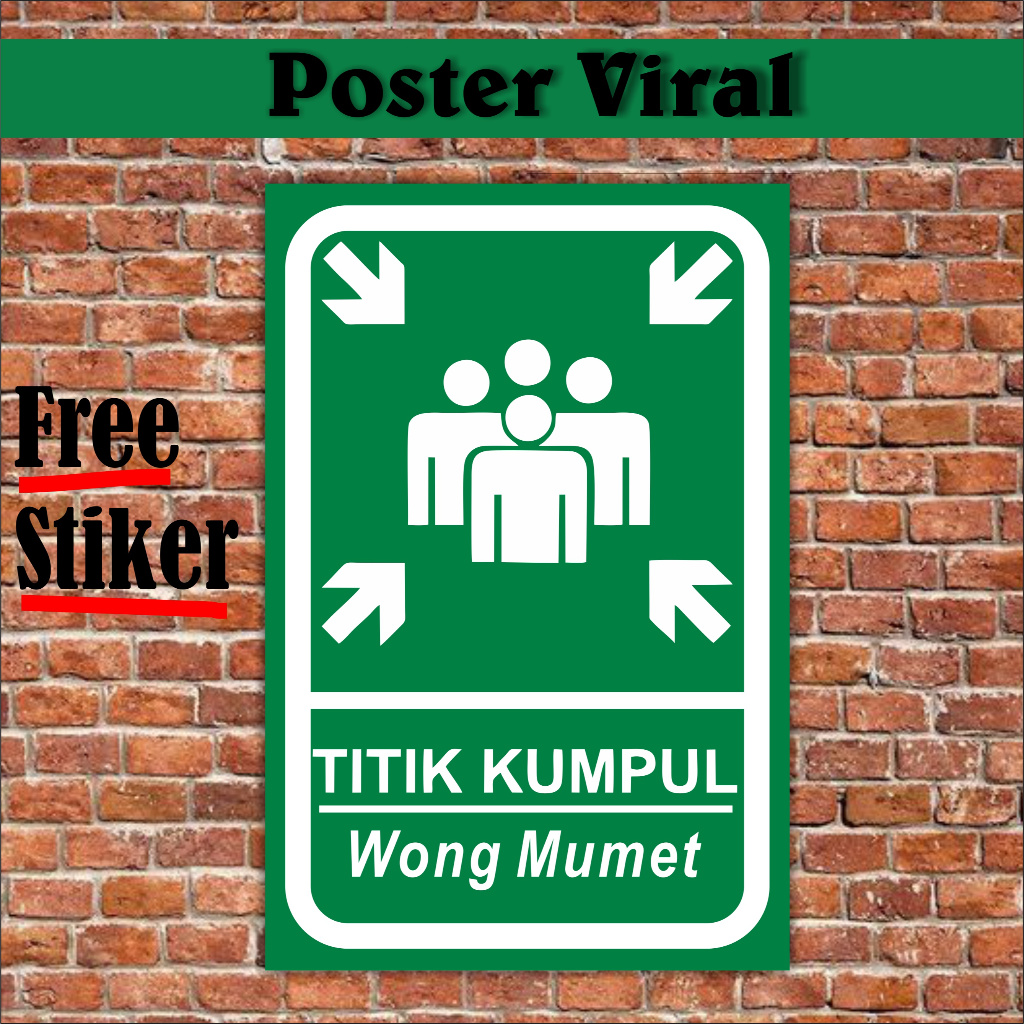 Jual Poster Kayu Hiasan Dinding Titik Kumpul Custom Viral | Shopee ...