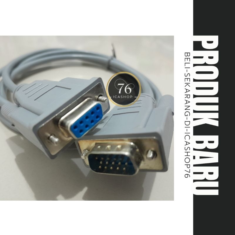 Jual KABEL DB9 FEMALE TO DB15 VGA MALE 1.5Meter | Shopee Indonesia