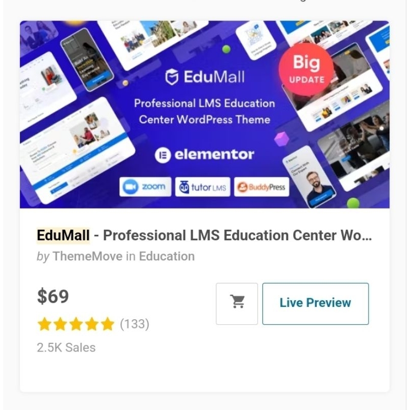 Jual Themes Kursus Online - EduMall - Professional LMS Education Center ...