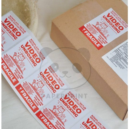 Jual STICKER FRAGILE UNBOXING LABEL KUCING Paket Unboxing | Shopee ...