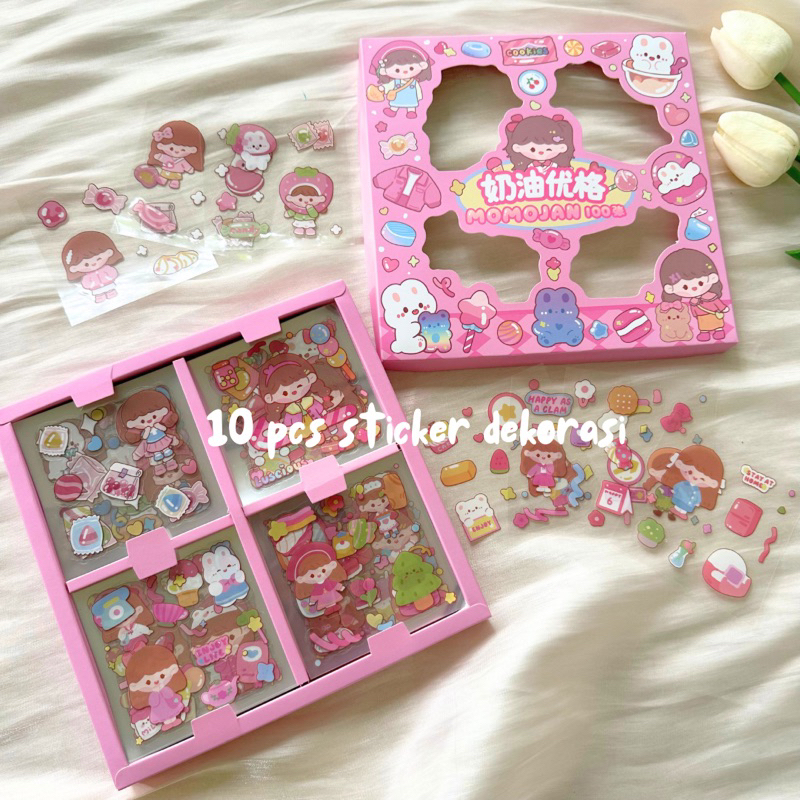 Jual [10 pcs sticker] Sticker momo, Sticker dekorasi lucu, sticker ...