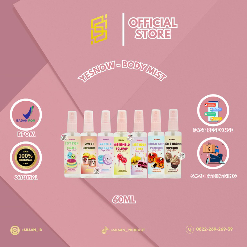 Jual YESNOW - BODY MIST 60ML | Shopee Indonesia