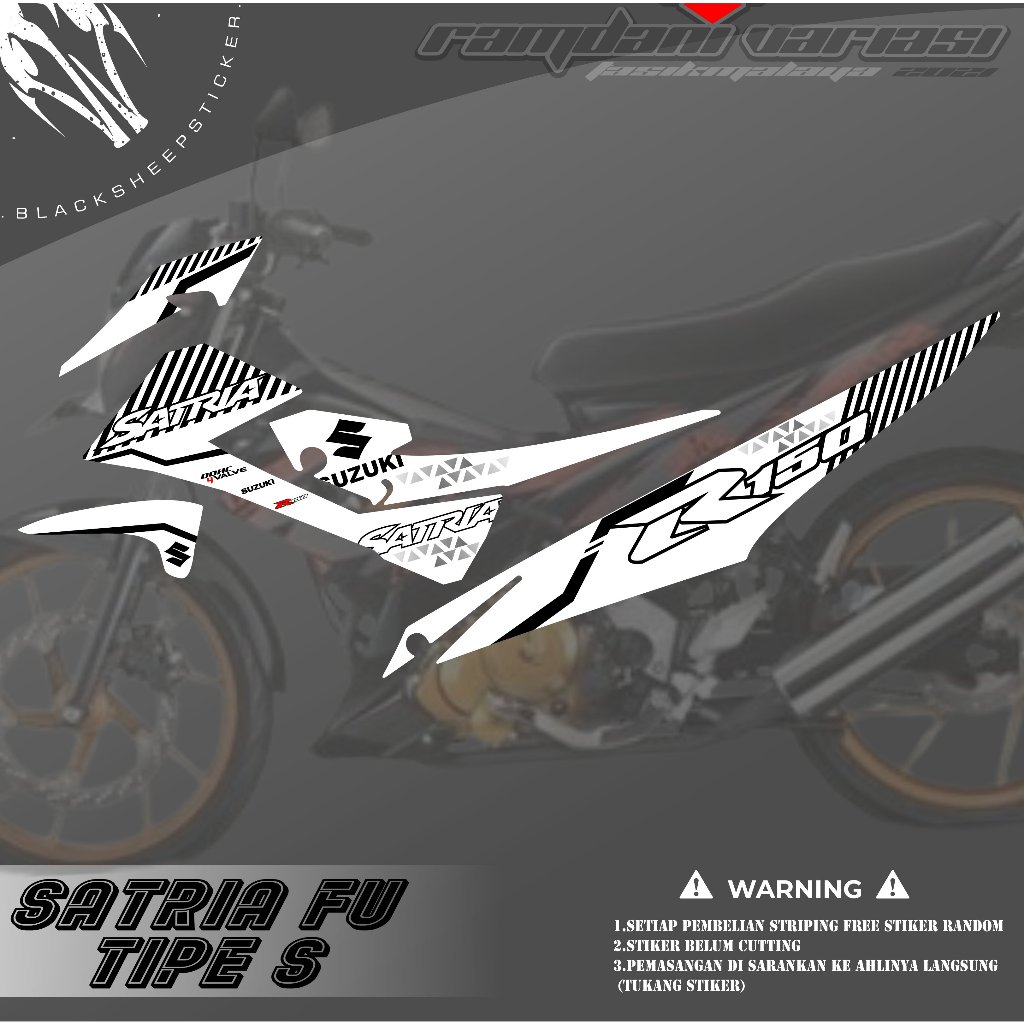 Jual STRIPING STIKER SATRIA FU FL TIPE SAYAP S - STIKER SATRIA FU 2014 ...