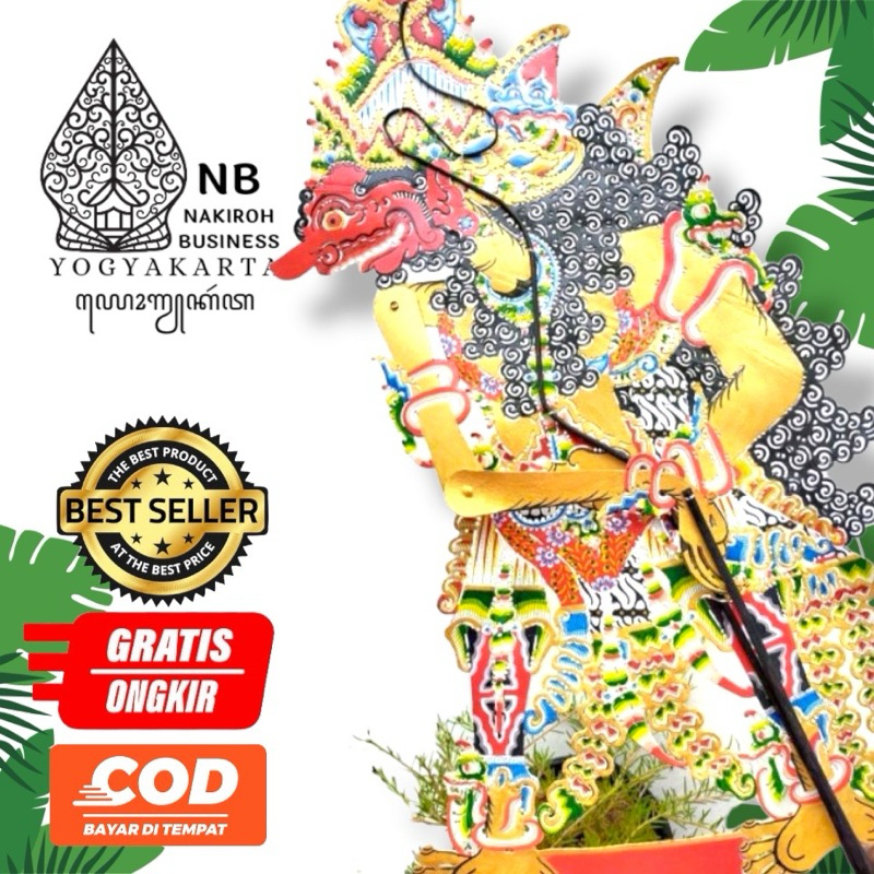 Jual Wayang Kulit Asli Rahwana/Dasamuka/Dosomuko Emas Brom Alusan ...