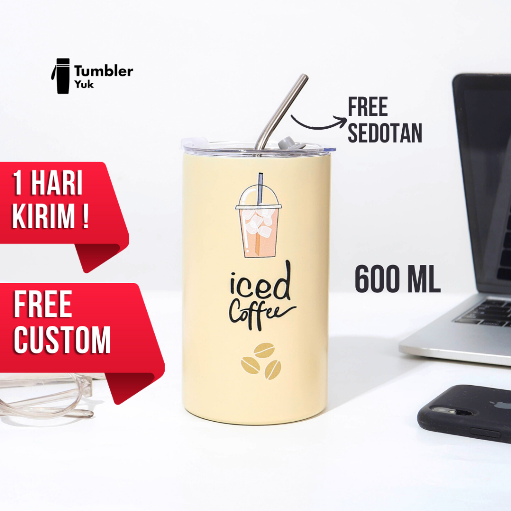 Jual Tumbler Stainless Steel 600ml Cangkir Kopi Es Kopi Americano ...