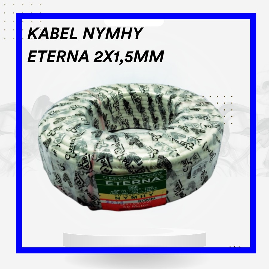 Jual Kabel Listrik Eterna Serabut NYMHY 2X1,5MM Roll 50M | Shopee Indonesia
