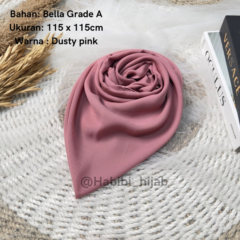 Jual Bella Square Polycotton 115 X 115 Jahit Tepi Kecil Premium 78 Warna Hijab Segi Empat ...