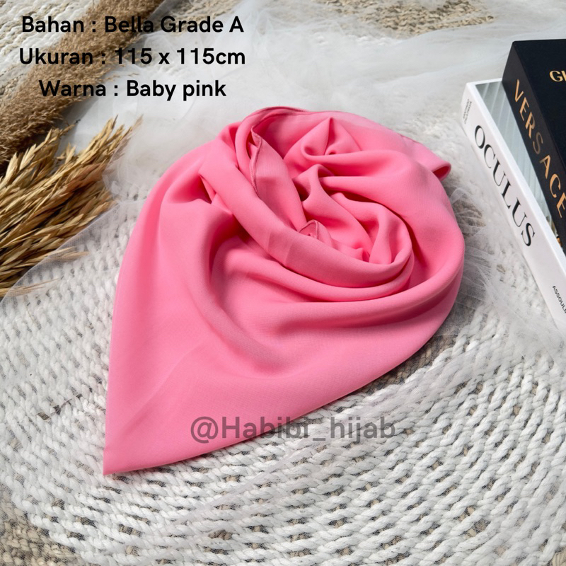 Jual Bella Square Polycotton 115 X 115 Jahit Tepi Kecil Premium 78 Warna Hijab Segi Empat ...