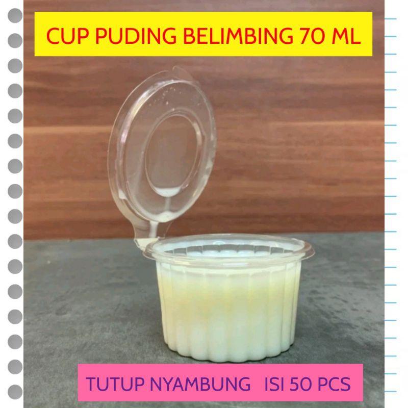 Jual CUP AGAR AGAR PUDING 70ML 90ML 100ML BELIMBING GELOMBANG TUTUP ...