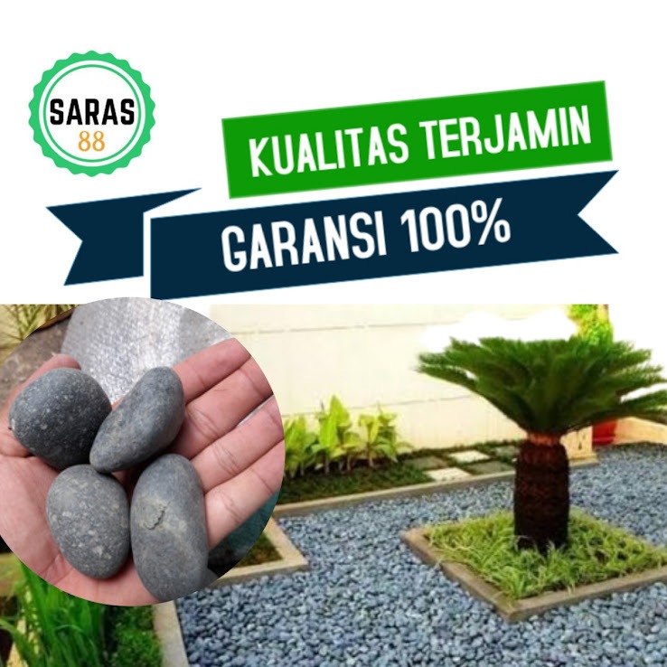 Jual Batu Alam Hitam 1 KG batu koral hitam hiasan taman dan halaman rumah | Shopee Indonesia
