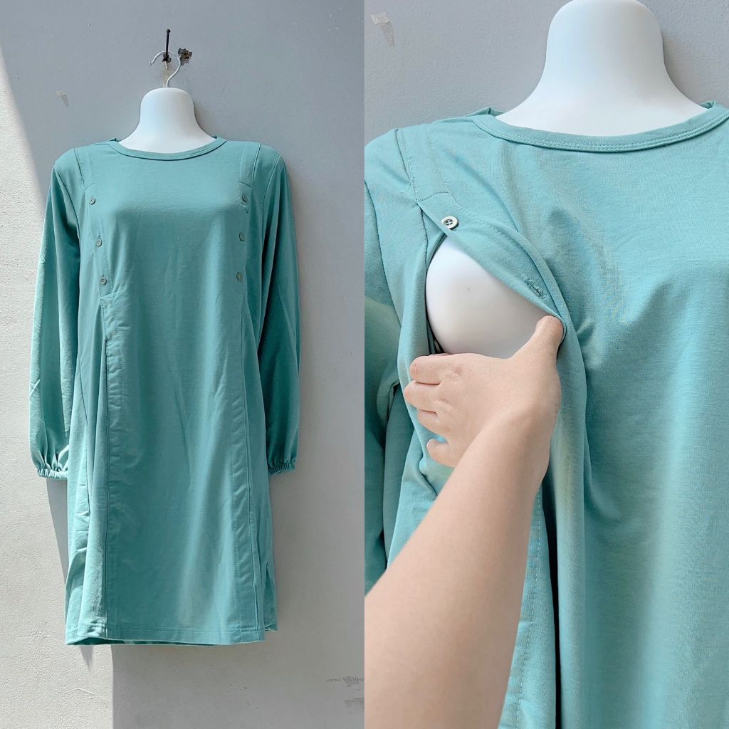 Jual SACHI - Atasan Blouse Busui Bukaan Kanan Kiri Double Akses One ...