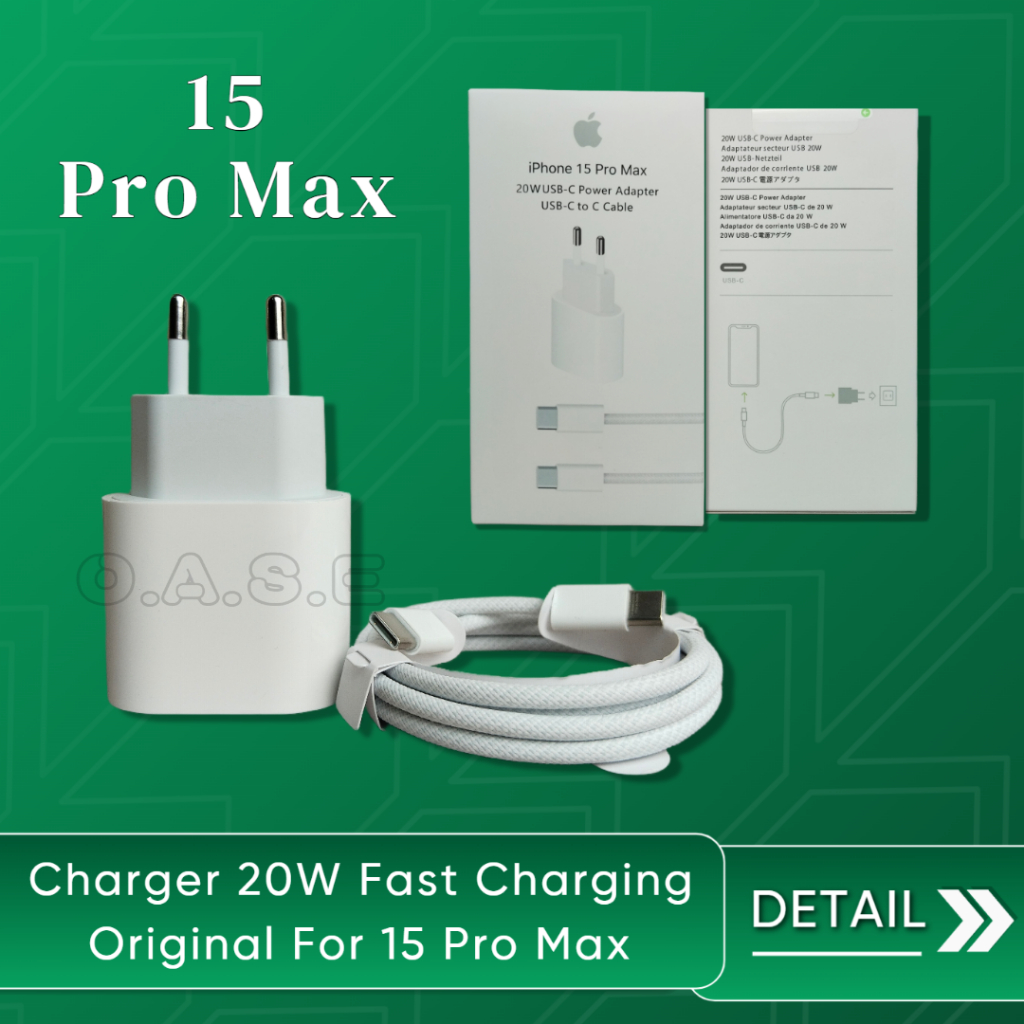 Jual Charger 15 Pro Max Original 20 Watt Fast Charging | Shopee Indonesia