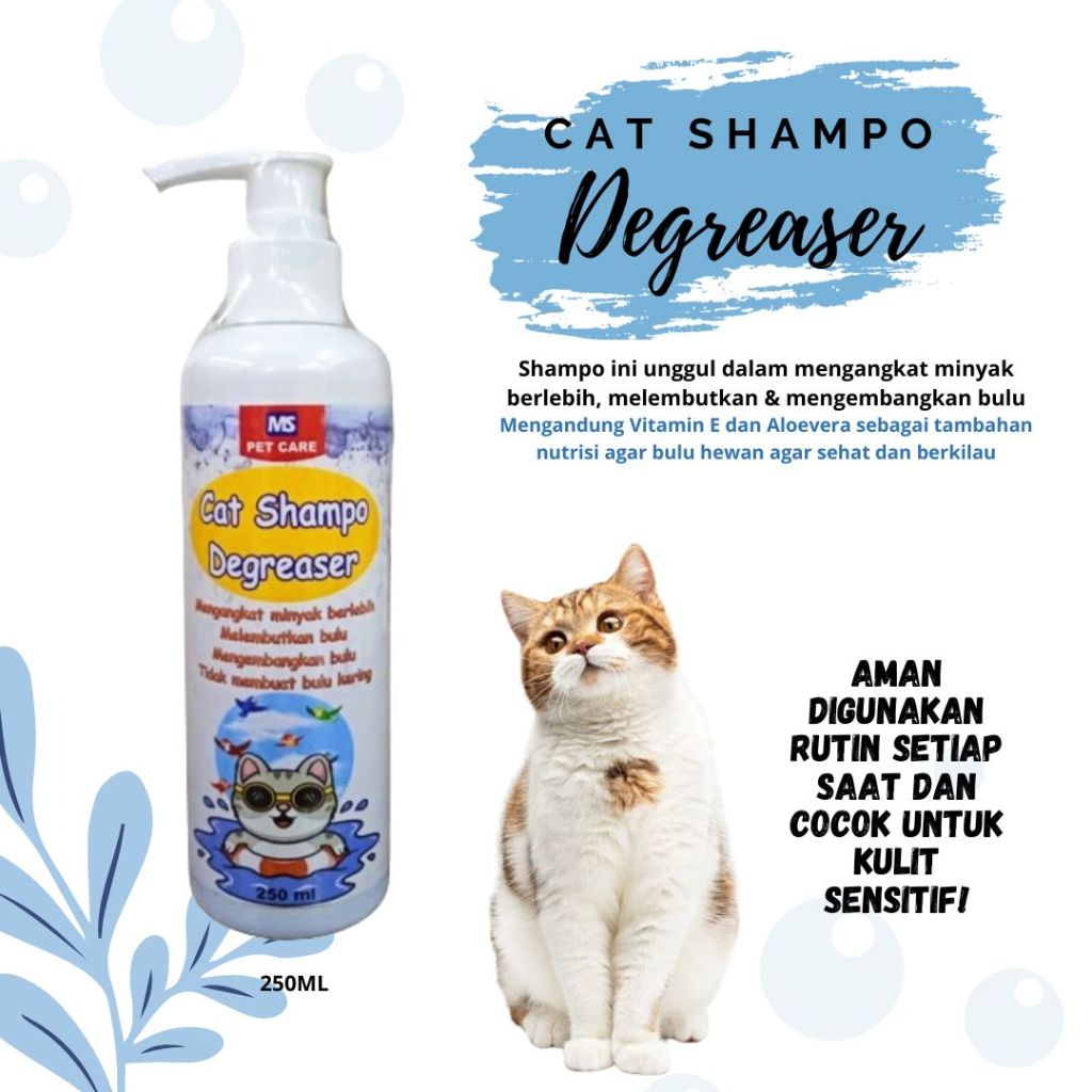 Jual Shampo Degreaser Angkat Minyak Berlebih & Mengembangkan Bulu - Shampo Kucing 250ml | Shopee ...