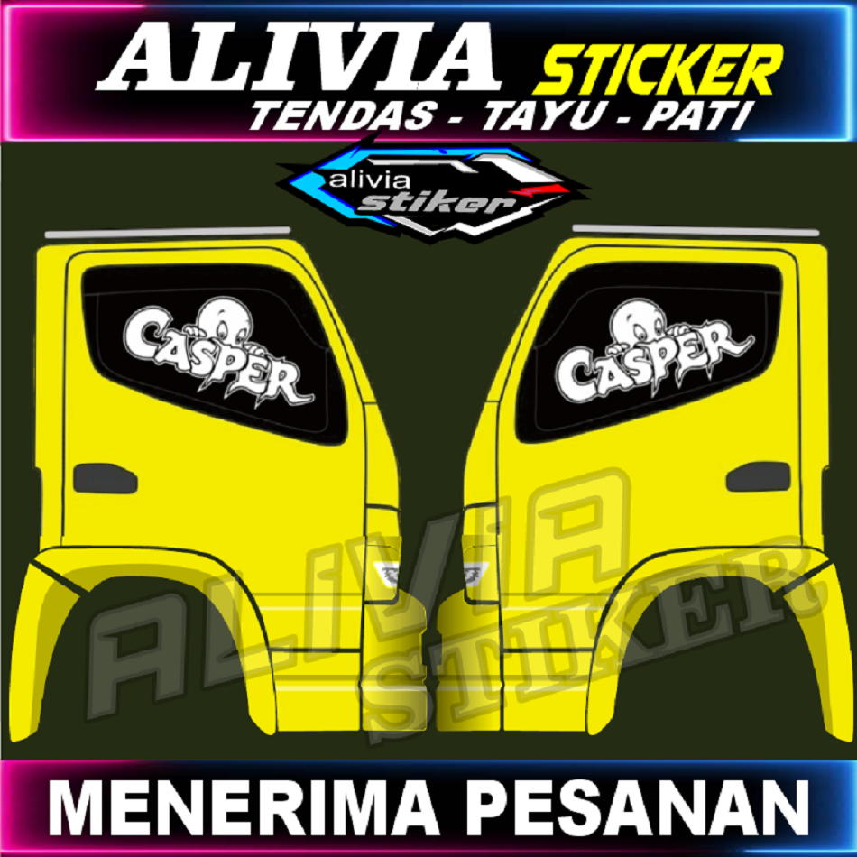 Jual Stiker One way kaca Samping Truck Canter - Desain Casper - Bisa ...