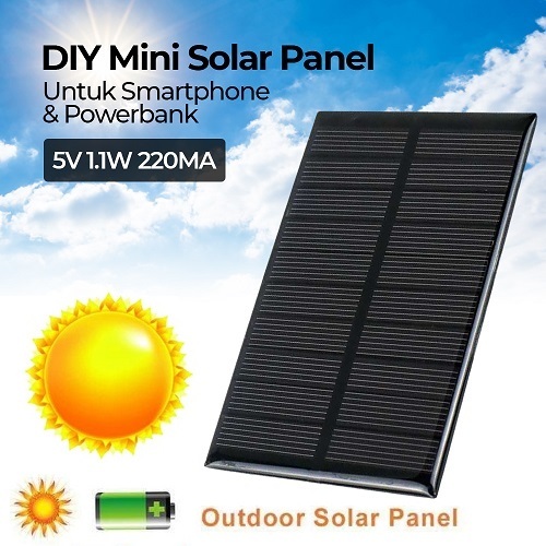 Jual Mini Solar Panel Tenaga Surya for Smartphone & Powerbank 5V 1.1W ...