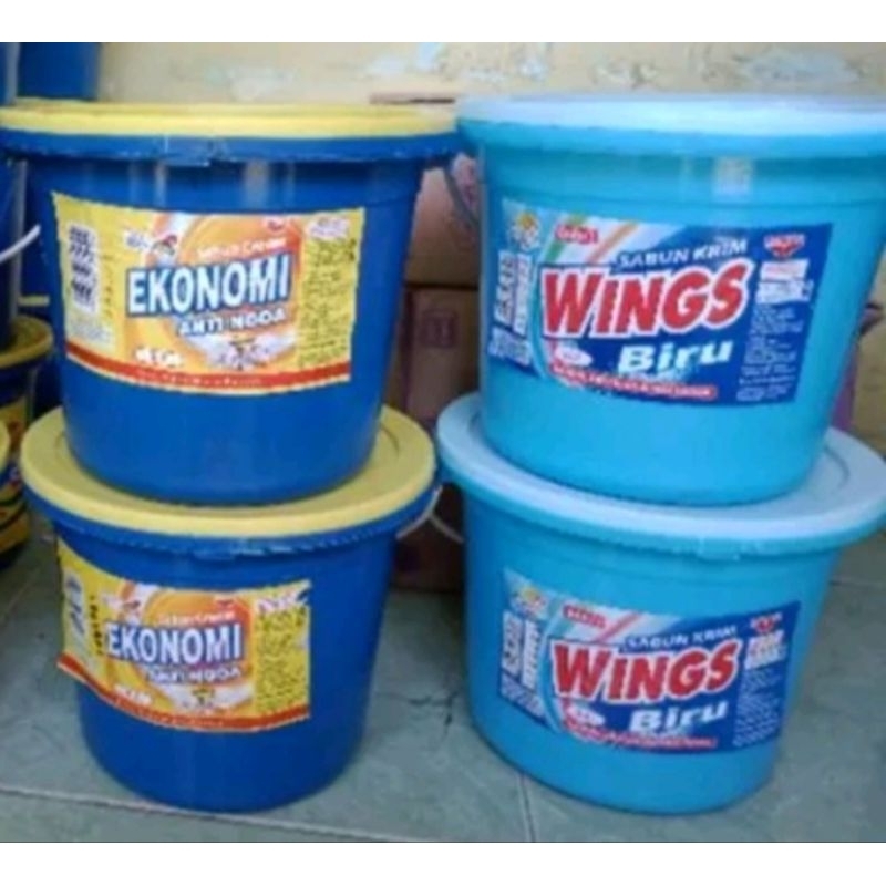 Jual Sabun Cream Ekonomi Kemasan Ember 5kg | Sabun Colek Wings Biru ...