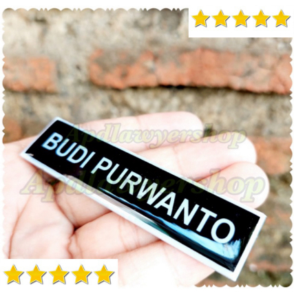 Jual Nama Dada Name Tag Papan Nama Dada Resin 2cm x 8cm Peniti Custom ...