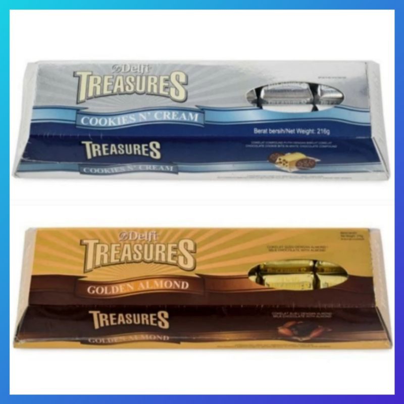 Jual DELFI TREASURES COKELAT SUSU GOLDEN ALMOND 216 GR / DELFI ...