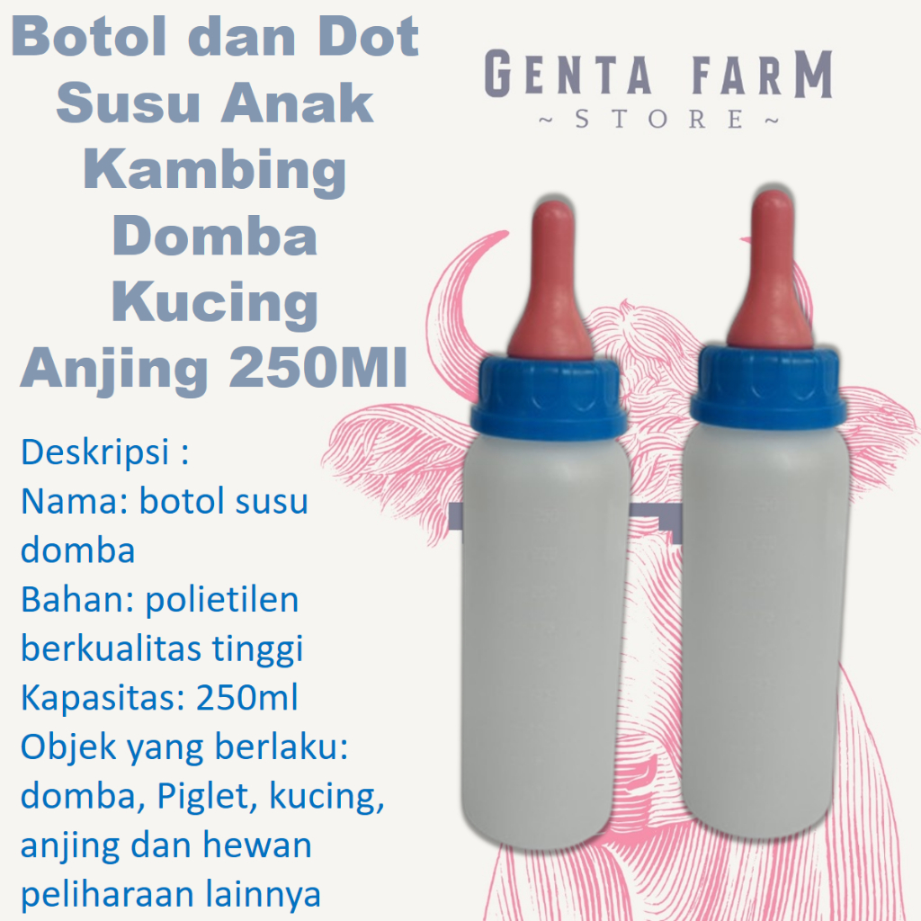 Jual Botol dan Dot Susu Anak Kambing Domba Kucing Anjing 250Ml | Shopee ...