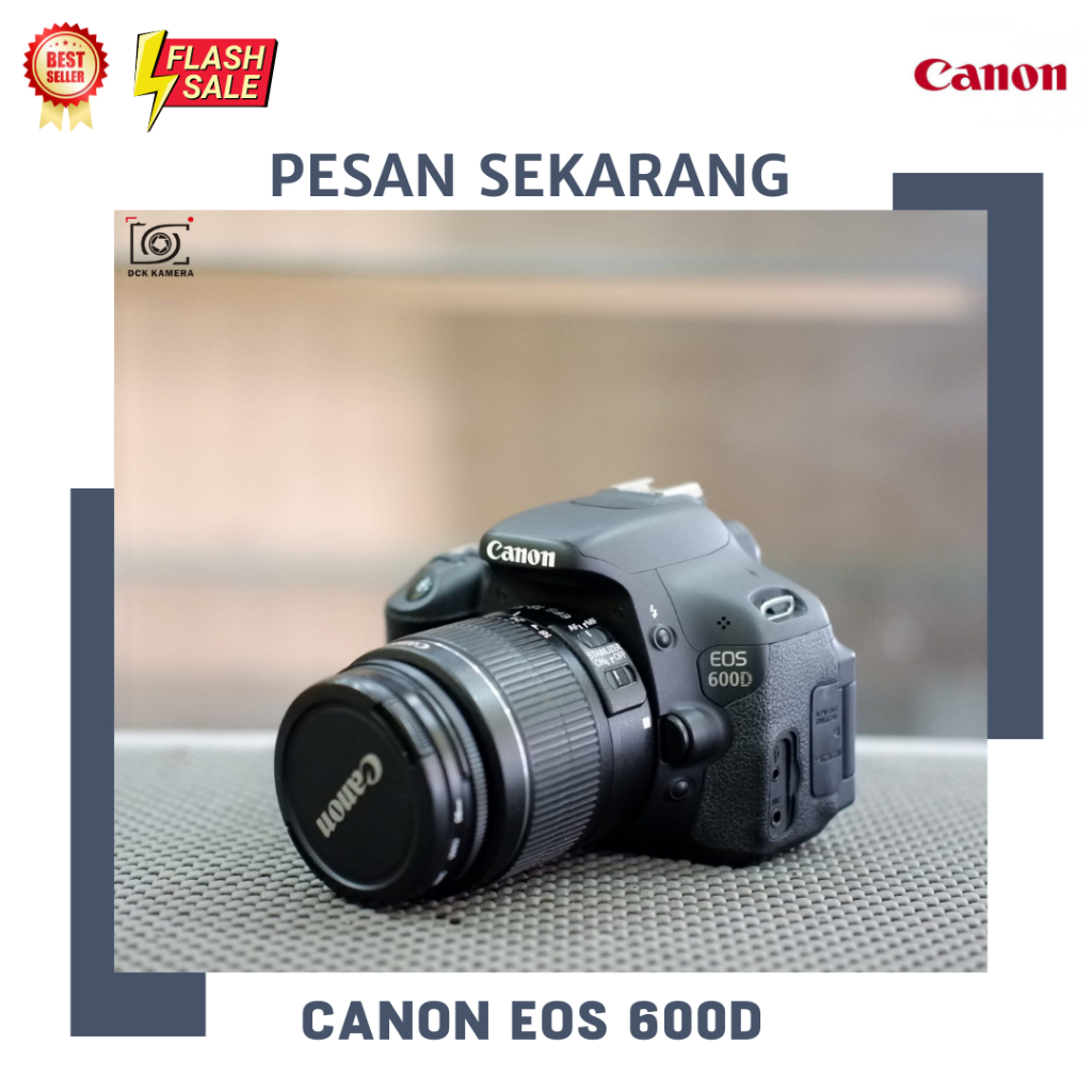 Jual CANON EOS 600D NO VIGNET SUDAH LAYAR FLIP TINGGAL PAKAI | Shopee ...
