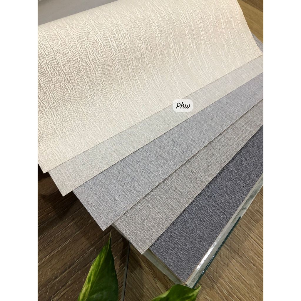 Jual Wallpaper Dinding Polos Putih Abu Tekstur Urat Kayu Simple Premium ...