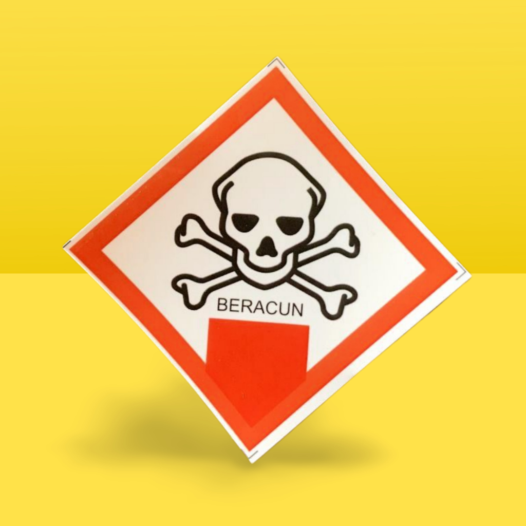 Jual Stiker Hazard Mini | Stiker Simbol Limbah B3 6 cm | Sticker Symbol ...