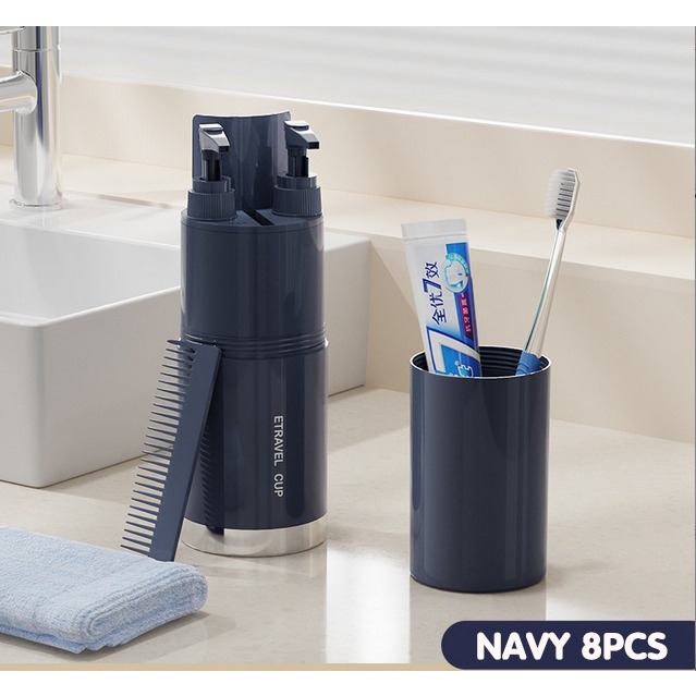 Jual Travel Kit 8in1 Perlengkapan Travel Organizer Toiletries Bag Alat ...