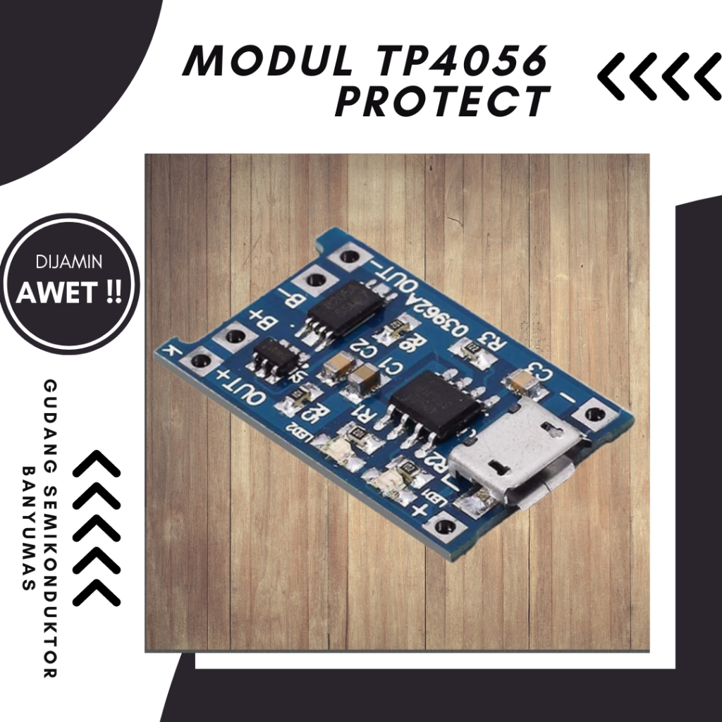 Jual MODUL TP4056 PROTECT MODUL CHARGER BATERAI 18650 Modul TP4056 ...