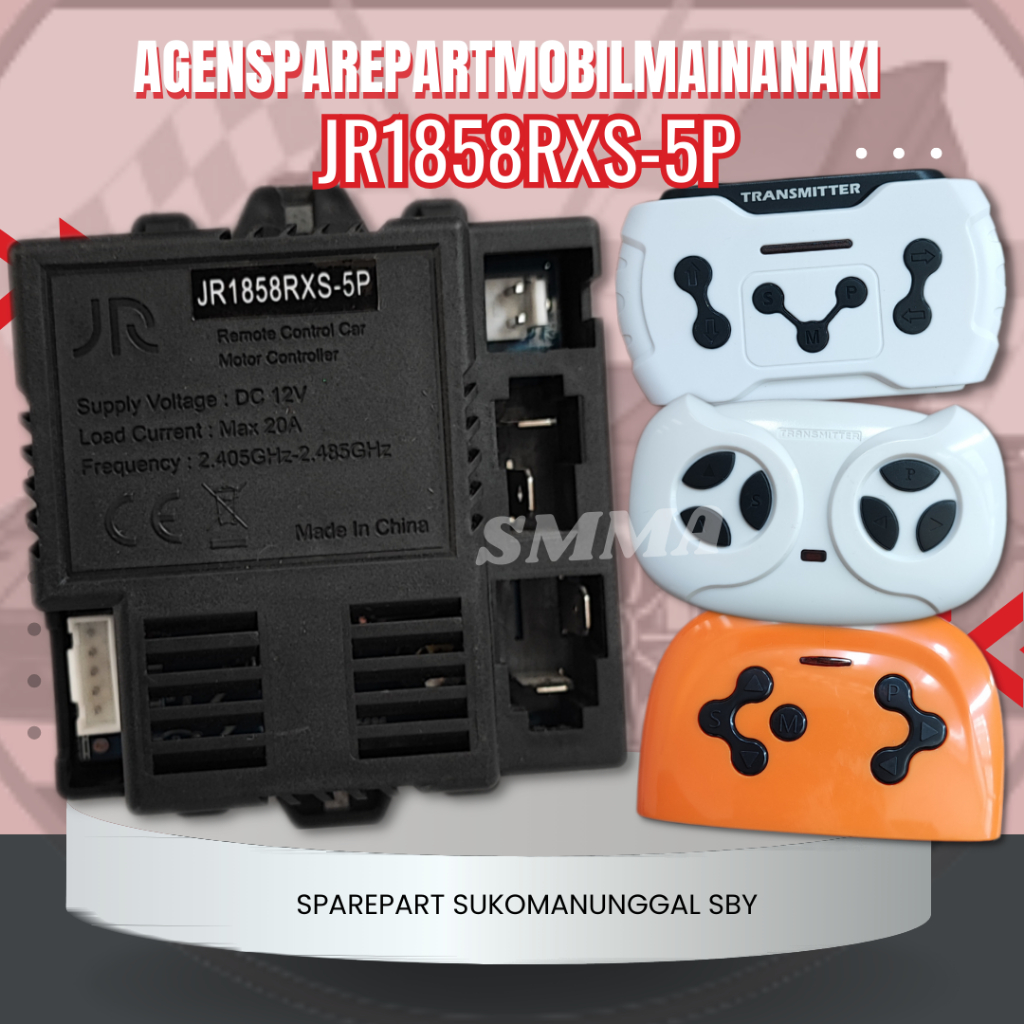 Jual SMMA || REMOT RECEIVER MAINAN AKI JR1858RX 5PIN 2,4Ghz 12V (MODUL ...
