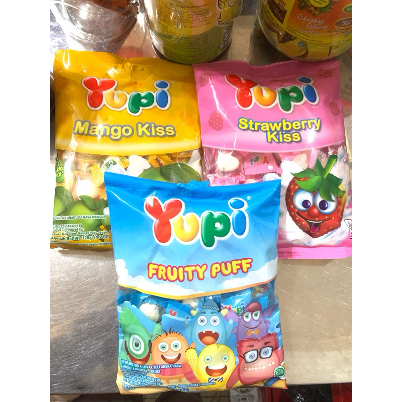 Jual PERMEN YUPI ALL VARIAN PER PACK @120gr | Shopee Indonesia