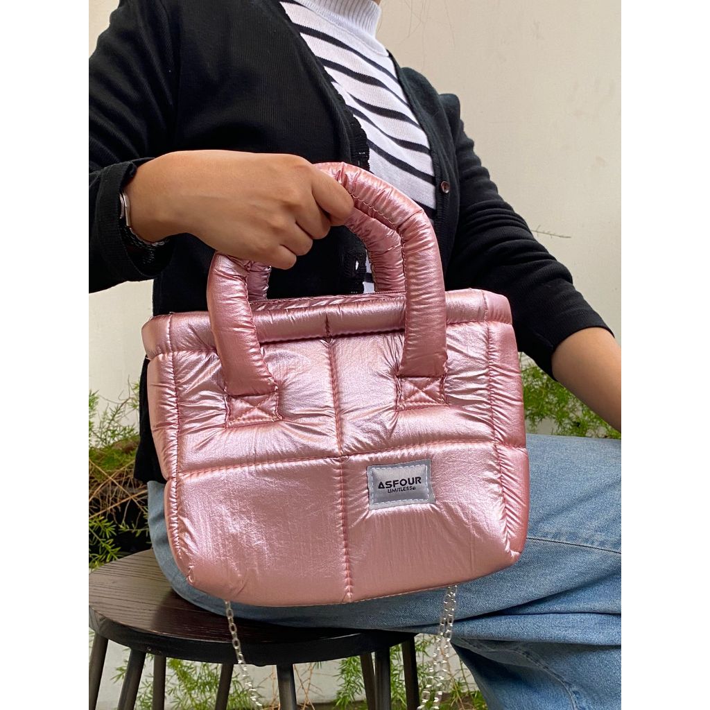 Jual asfour - PUFFY KAREN HOLOGRAM TAS SELEMPANG WANITA Hand bag wanita ...