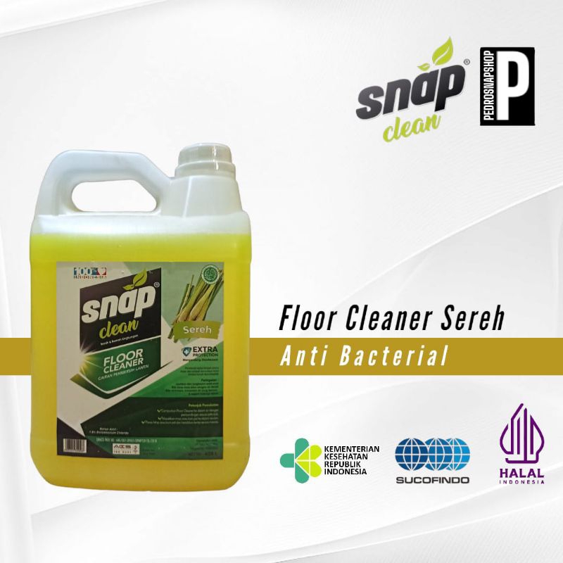 Jual FLOOR CLEANER - PEMBERSIH LANTAI - SEREH - SNAP CLEAN - ISI 4L ...