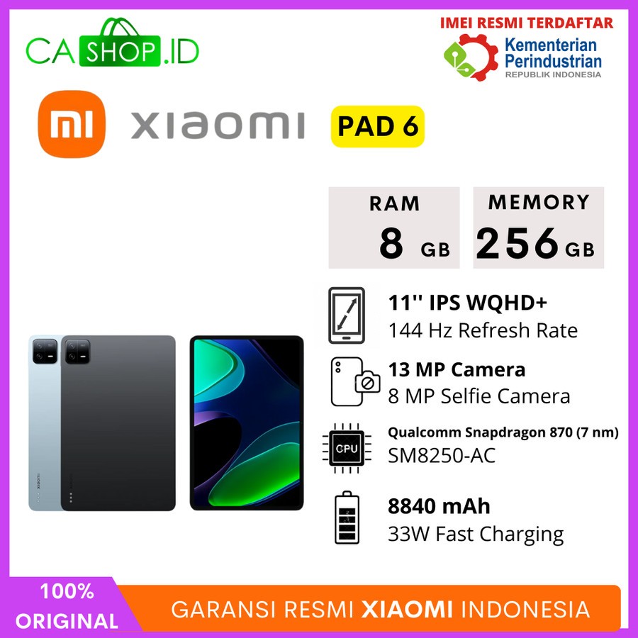 Jual Xiaomi Tablet Series | Mi Pad 6 8/256 | Redmi Pad SE - 4/128GB ...