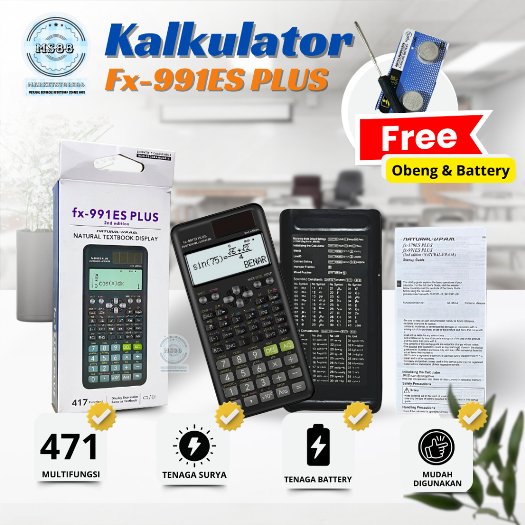 Jual Kalkulator Scientific Ilmiah FX-991ES Plus 2nd Edition ...