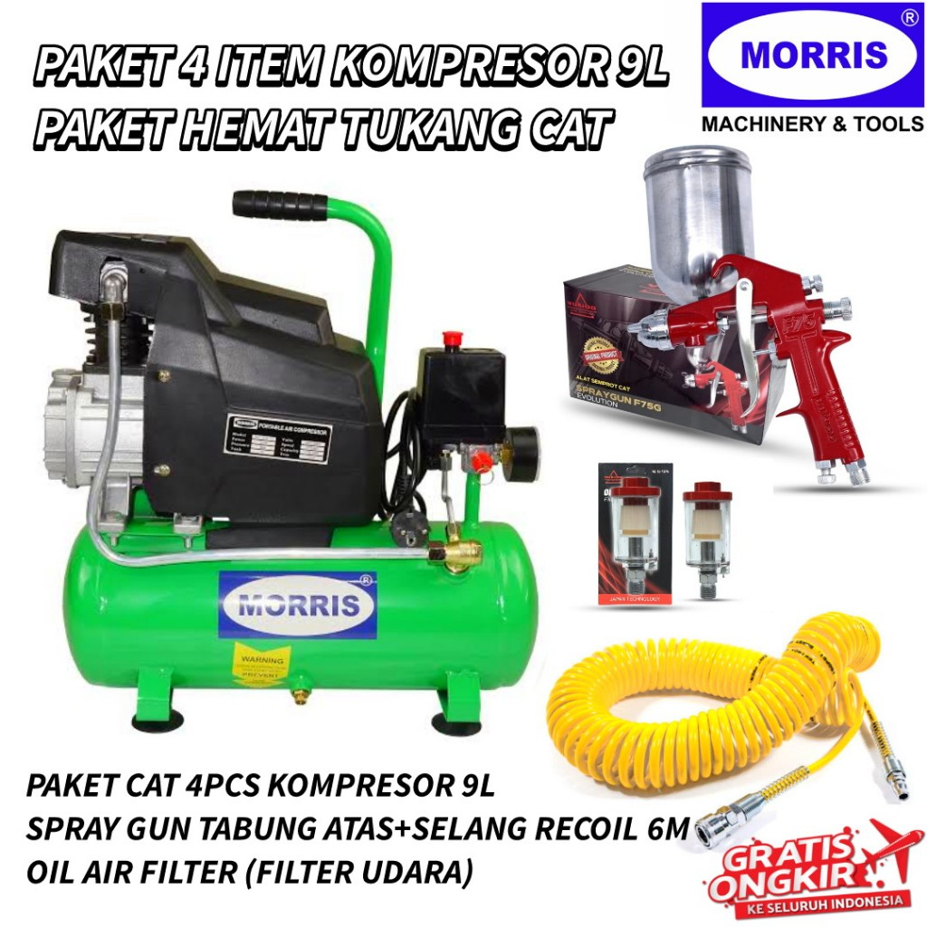 Jual Kompresor Morris 1 hp Air Compressor Morris 1hp 24 liter 750watt ...