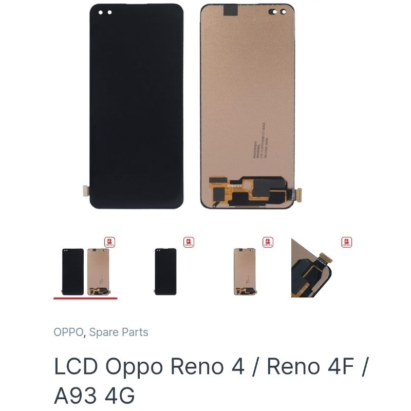 Jual LCD TOUCHSCREEN OPPO RENO 4 / RENO 4F / A93 4G E1 BLACK | Shopee ...